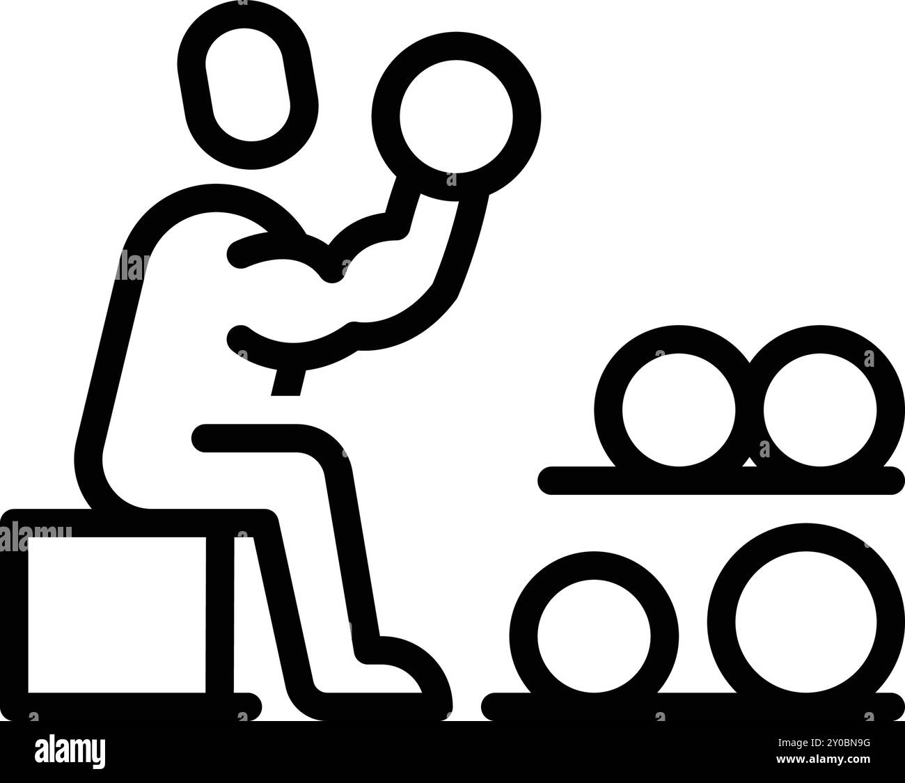 Icon for biceps curl, biceps Stock Vector Image & Art - Alamy