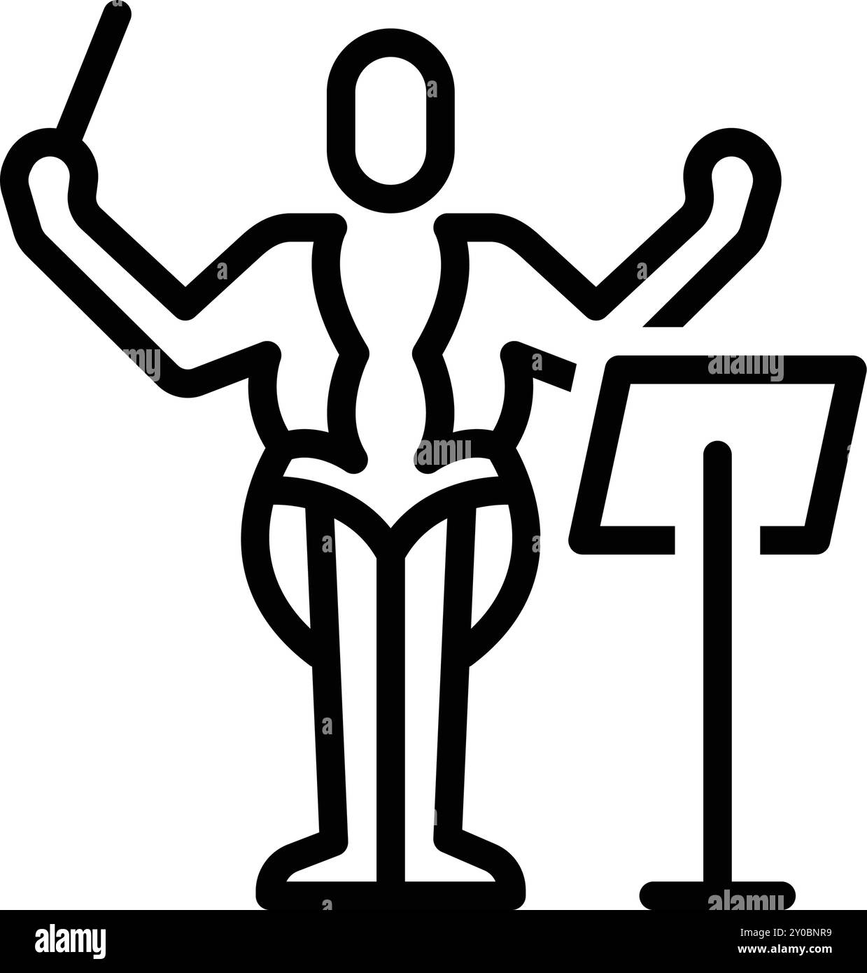 Icon orchestra conductor Black and White Stock Photos & Images - Alamy