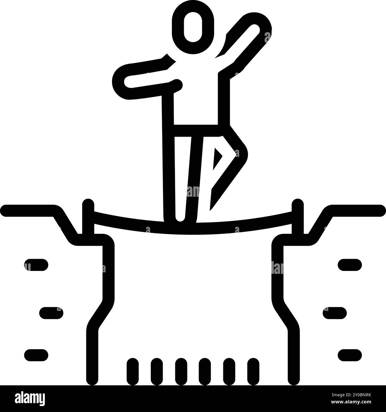 Tightrope walker Black and White Stock Photos & Images - Alamy