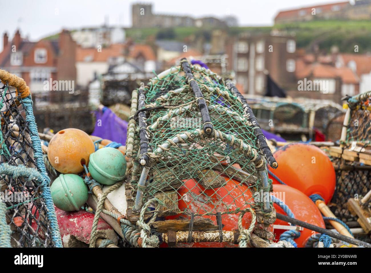 Fish traps in Whitby, North Yorkshire, England, UK Stock Photo - Alamy