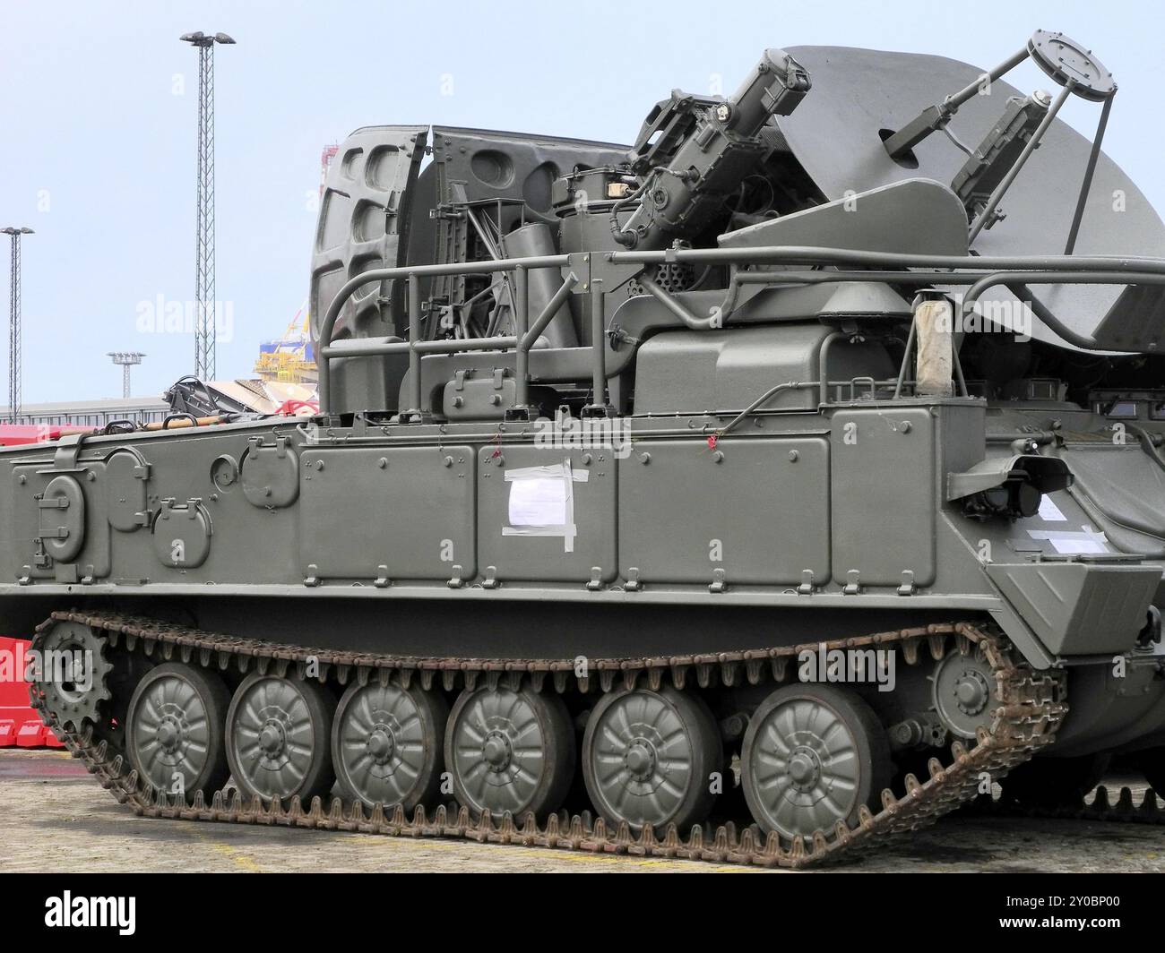 Tank with radar antenna Stock Photo - Alamy