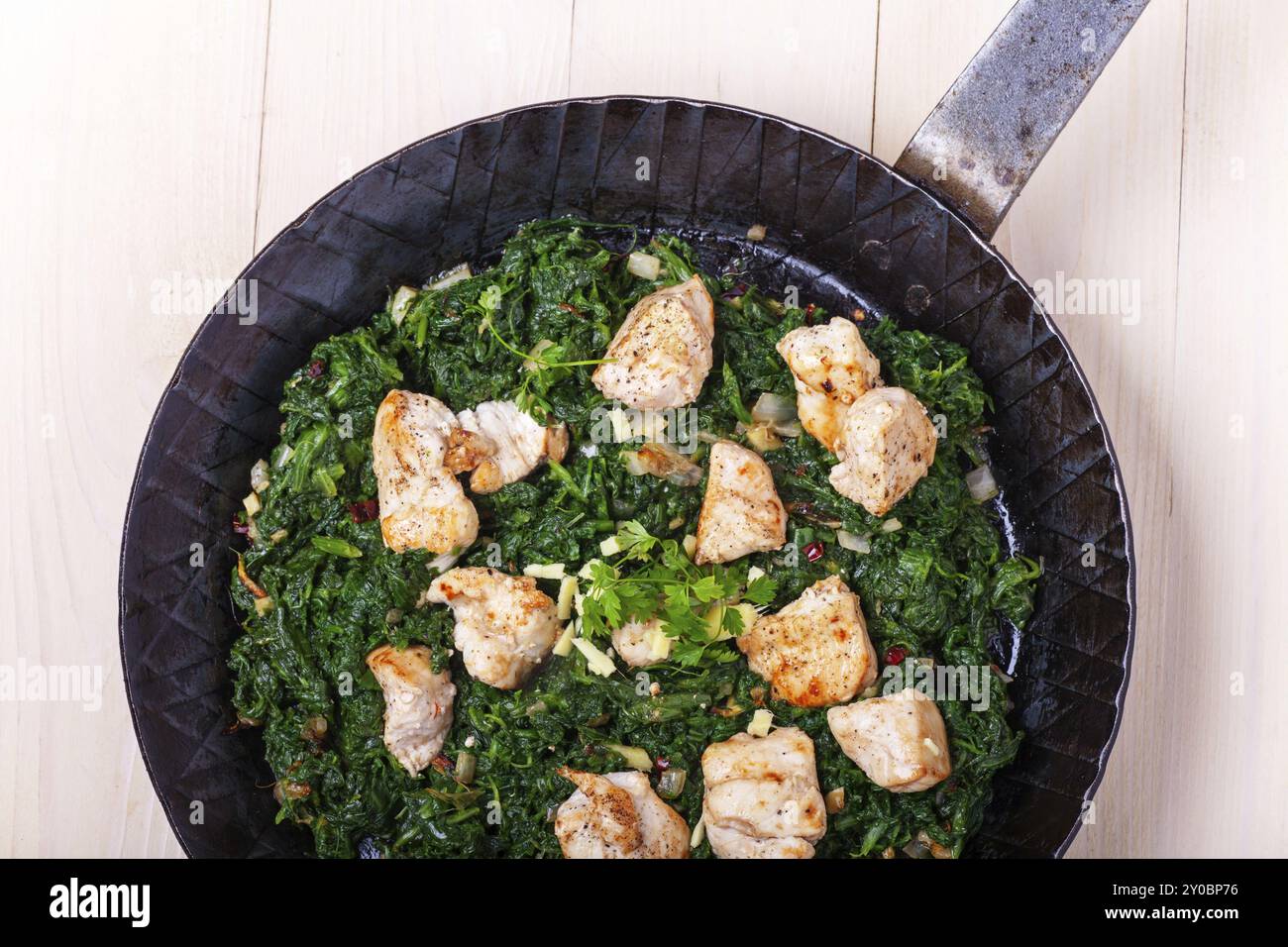 Indian Murgh Palak curry dish Stock Photo - Alamy