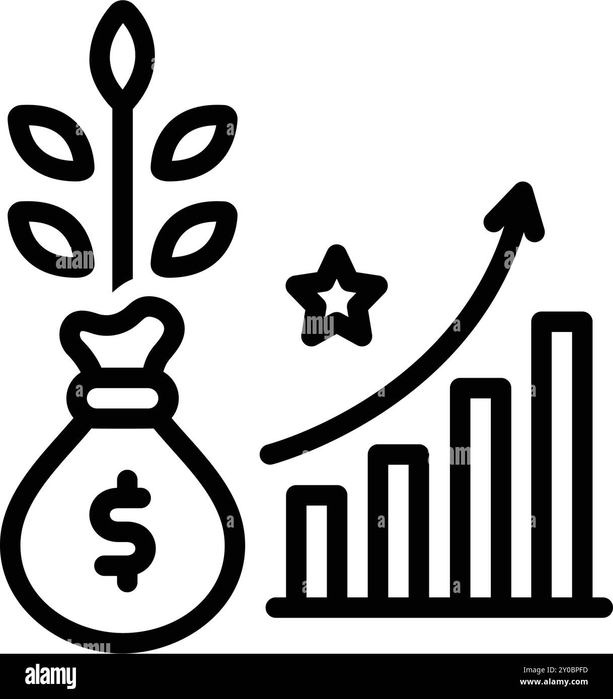 Investment growth logo Black and White Stock Photos & Images - Alamy