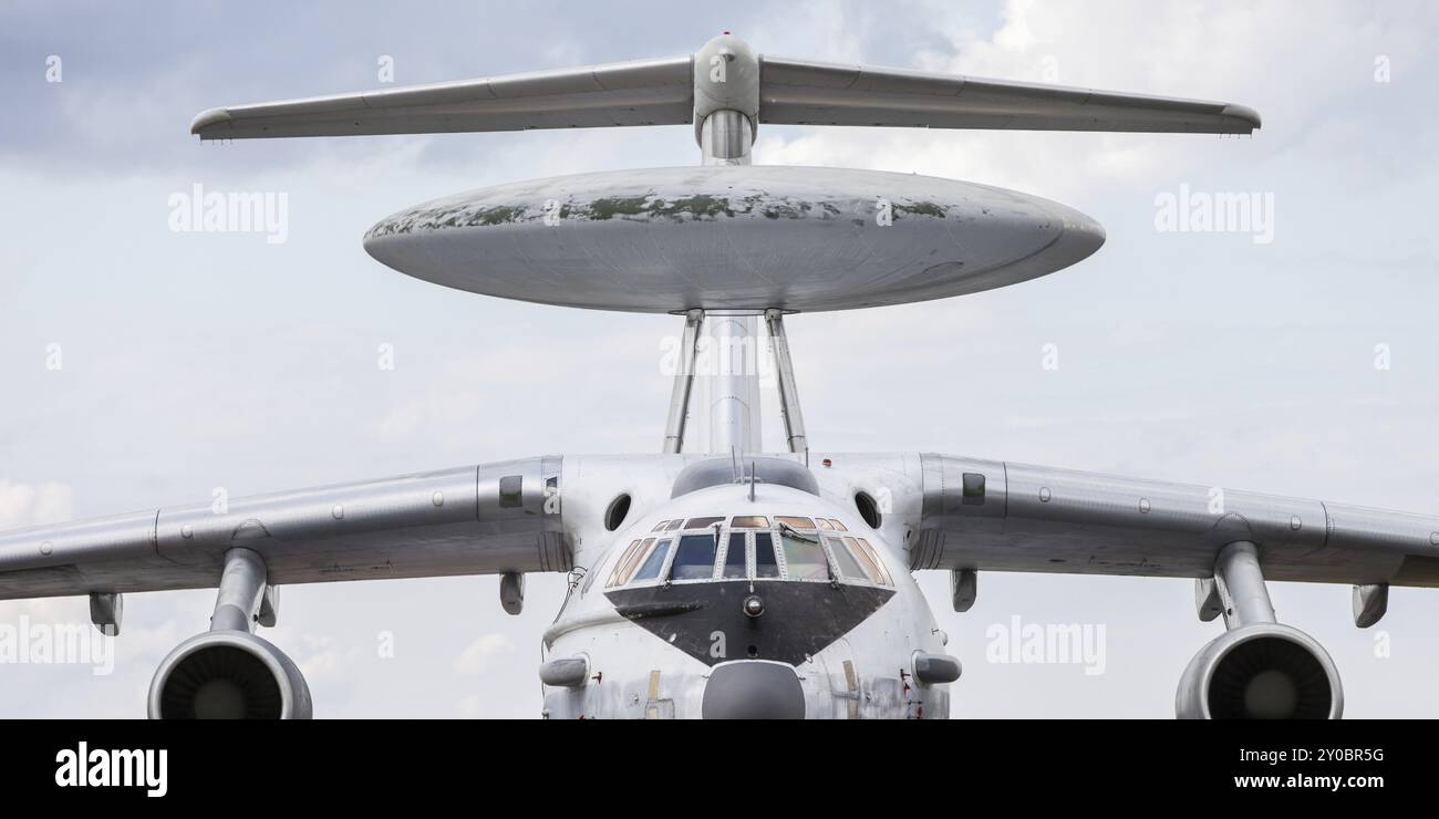 Military force air flying radar AWACS jet airplane Stock Photo - Alamy