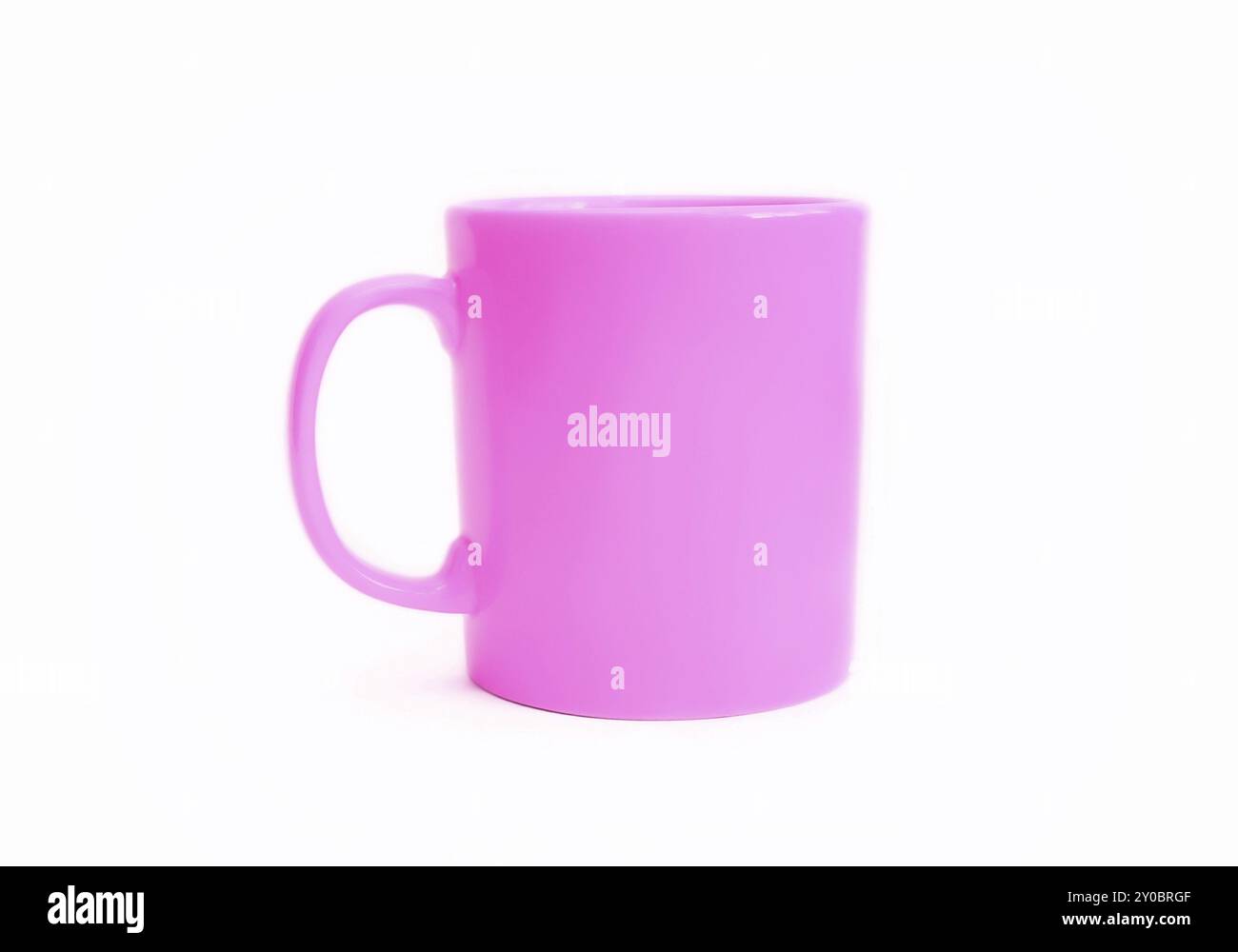 Pink mug isolated on white background Stock Photo - Alamy