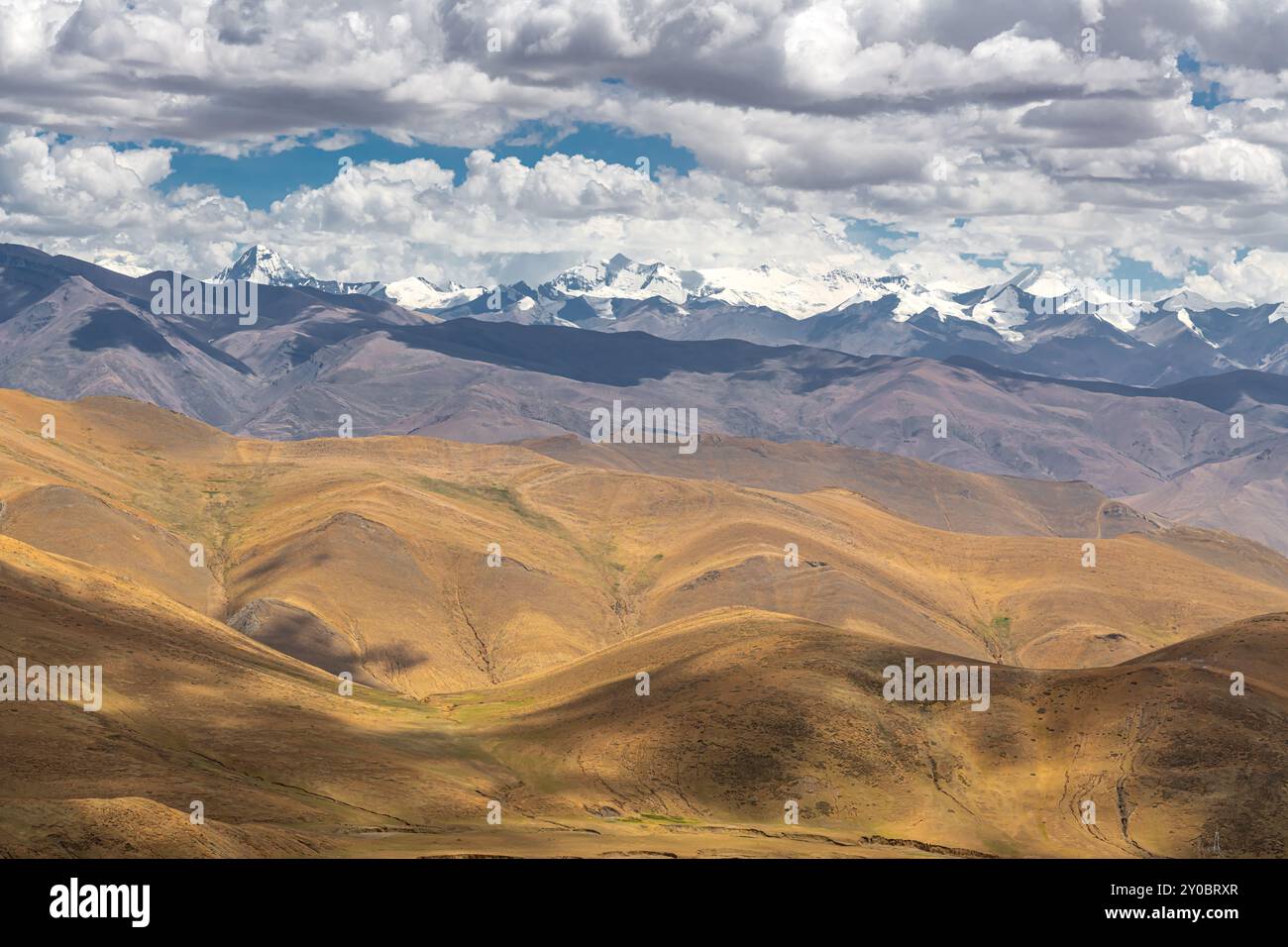 Winding Roads of Friendship Highway En Route to Mount Everest in Tibet ...