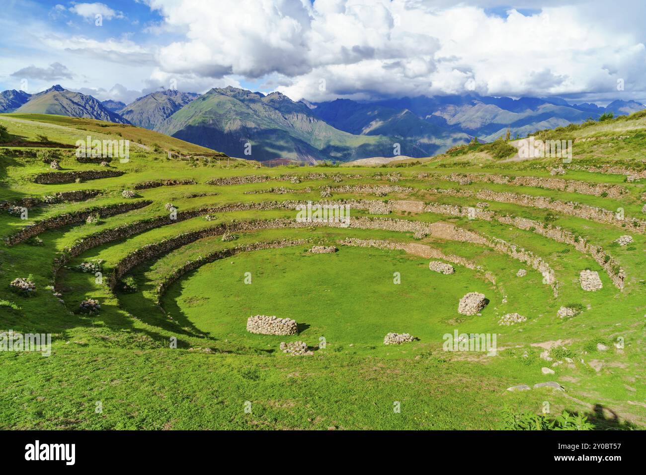 The Incan agricultural laboratory in Sacred Valley Peru Stock Photo - Alamy