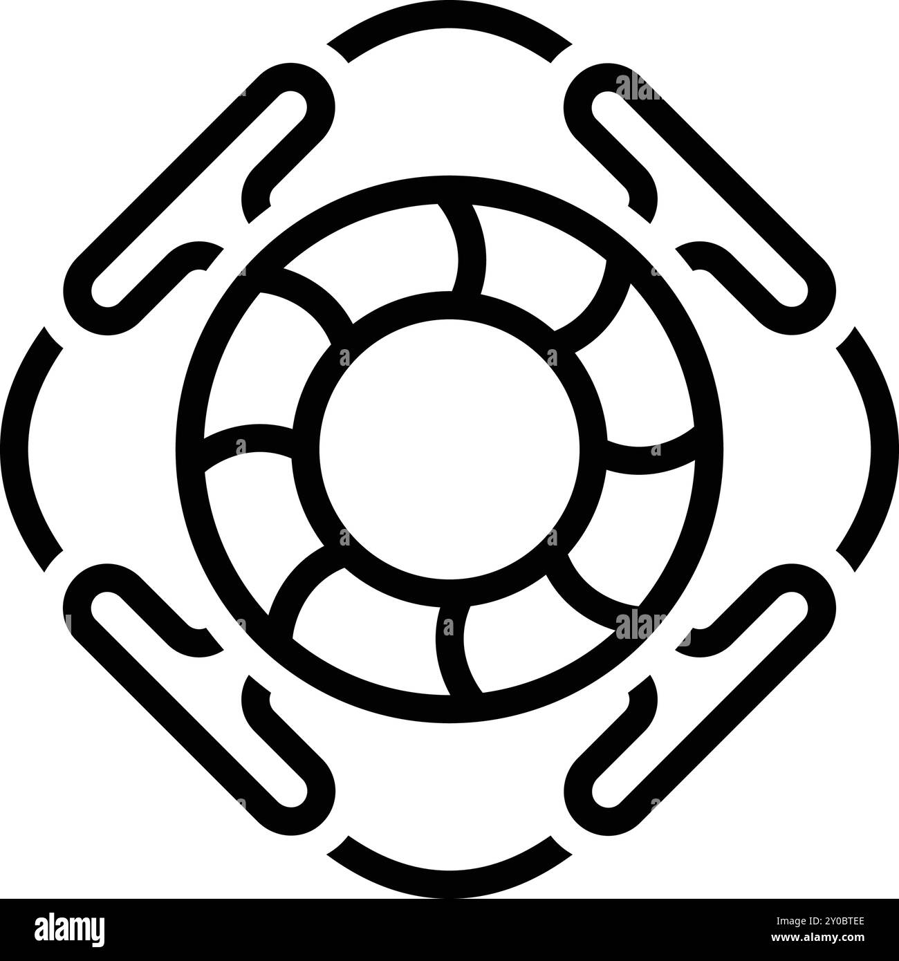 Lifebuoy nautical icon Black and White Stock Photos & Images - Alamy