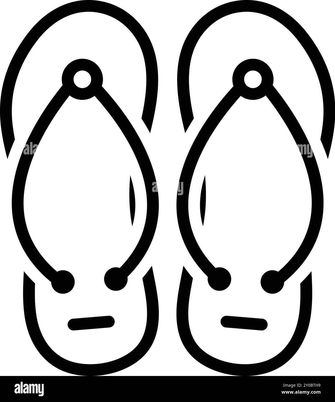 Flip flops logo vector Black and White Stock Photos & Images - Alamy