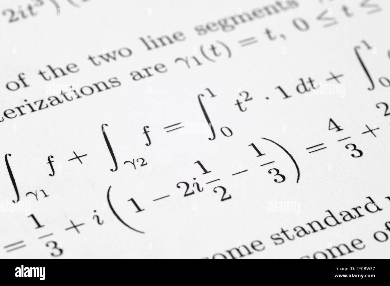 Mathematical equations on a school paper Stock Photo - Alamy