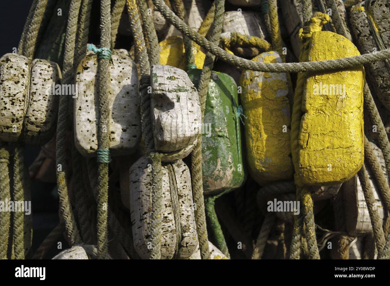 Floating lines with cork floats Stock Photo - Alamy