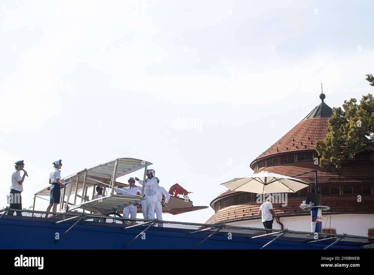 Competitors participate in the Red Bull Flugtag competition at the ...