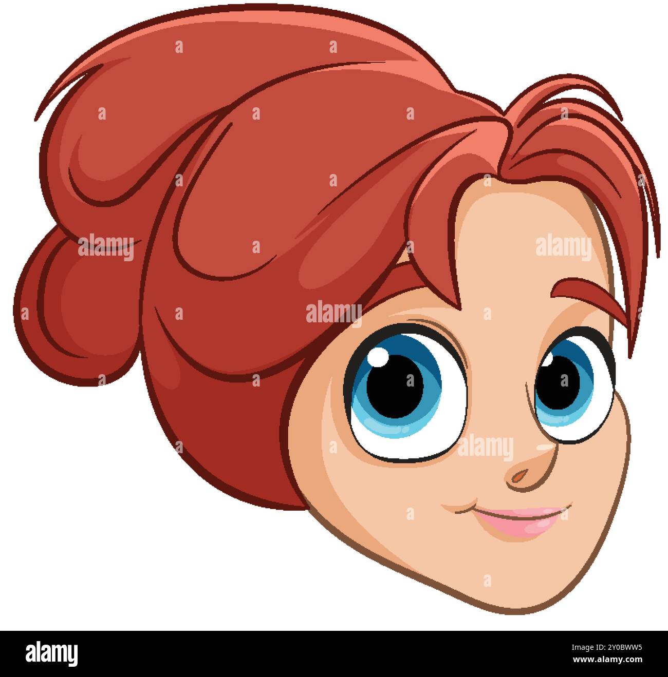 Cartoon princess with big blue eyes Stock Vector Image & Art - Alamy