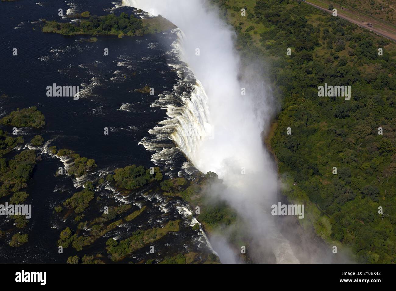 Aerial view cliffs waterfalls tropical hi-res stock photography and ...