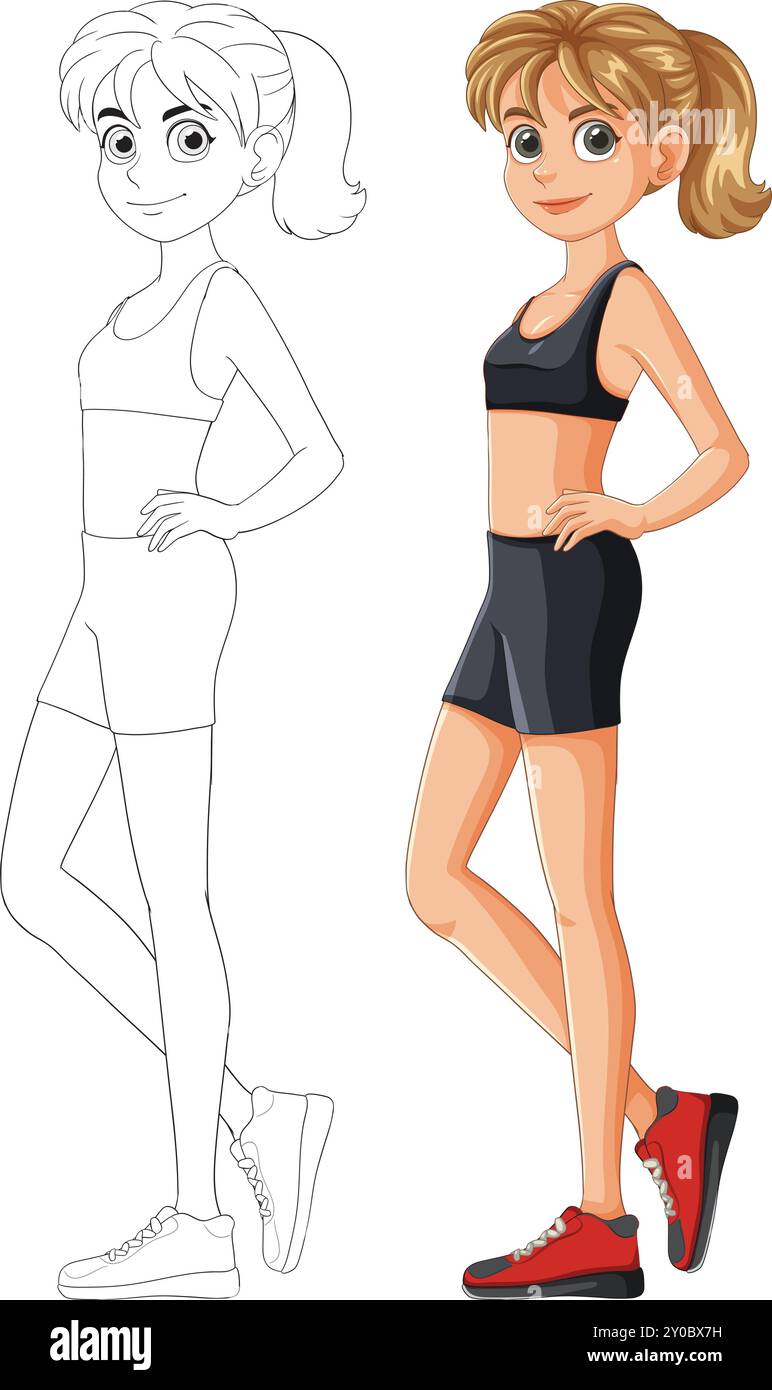 Girl in fitness model Cut Out Stock Images & Pictures - Alamy