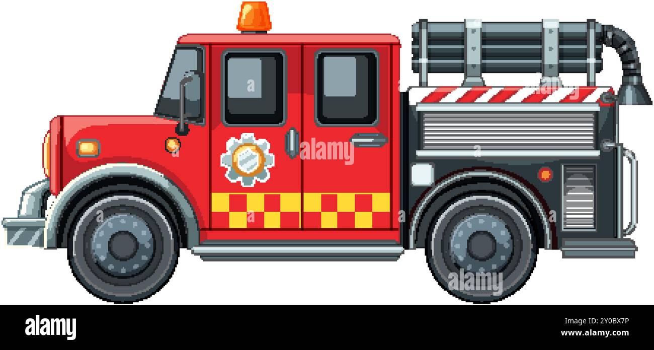 Detailed vector image of a fire truck Stock Vector Image & Art - Alamy