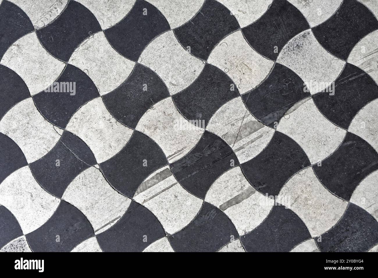 Black and white floor tiles with shape Stock Photo - Alamy