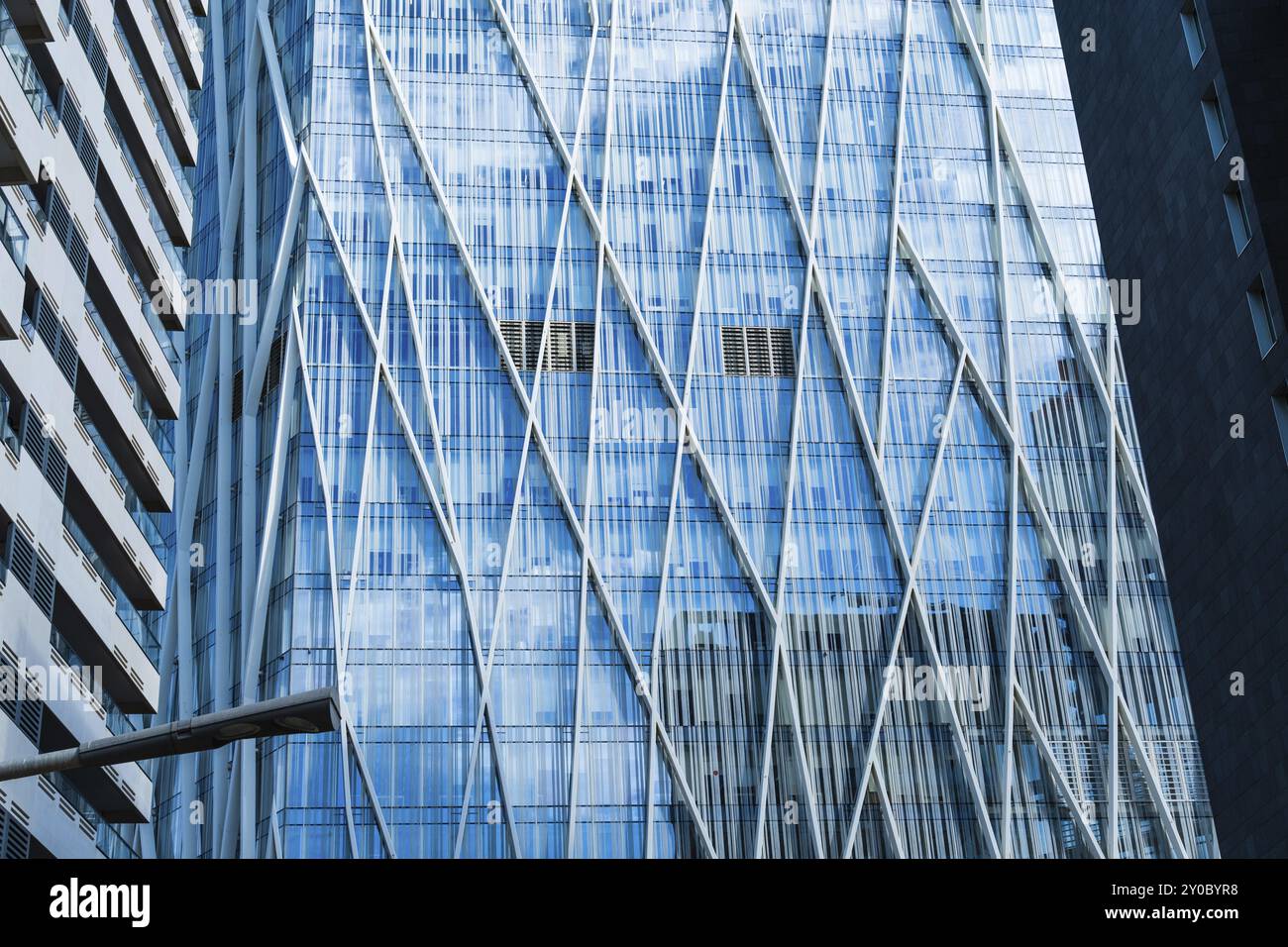 The Telefonica headquarters in the 22 district of Barcelona, Spain ...