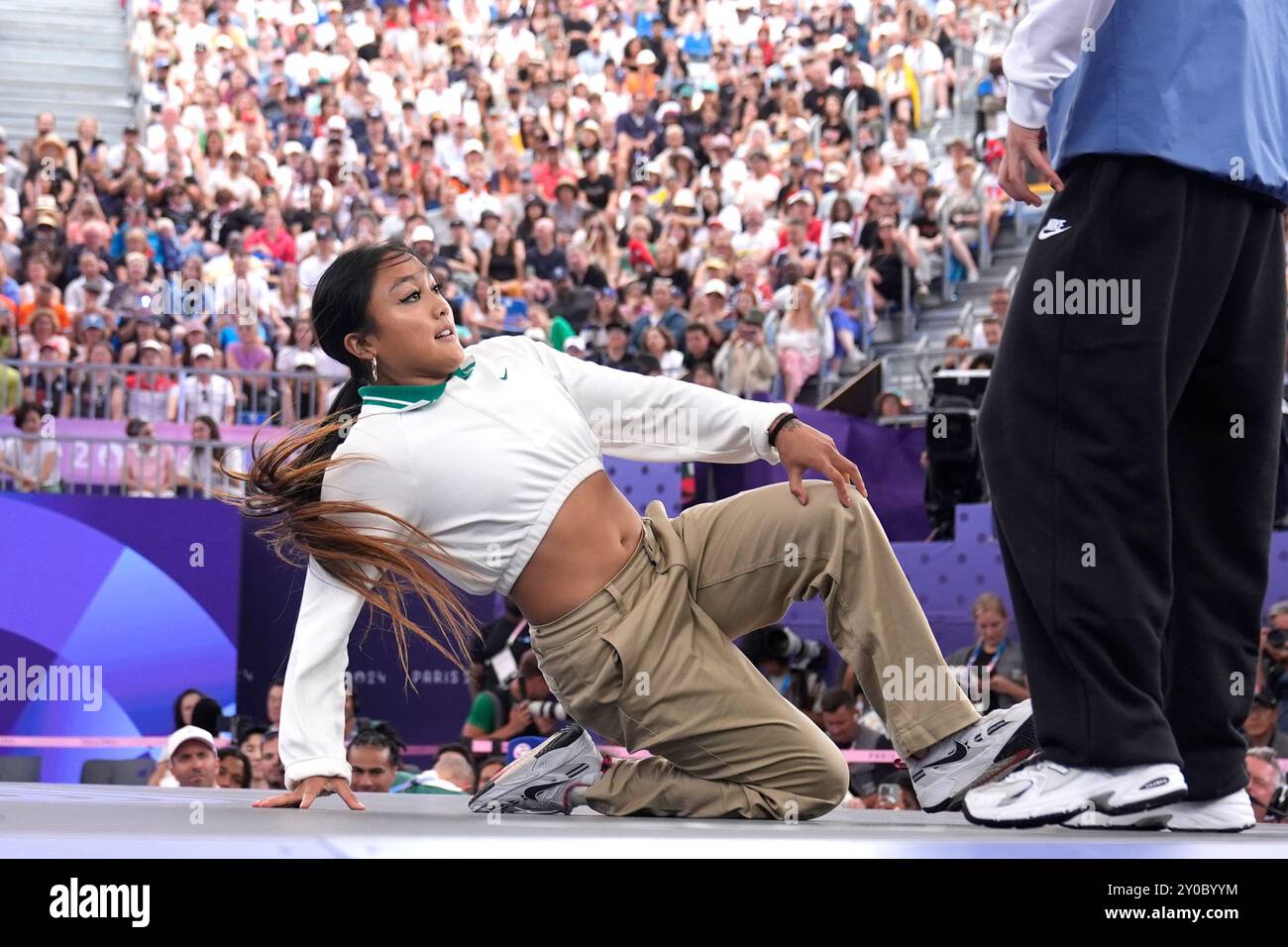 FILE - United States Logan Edra, known as B-Girl Logistx competes ...