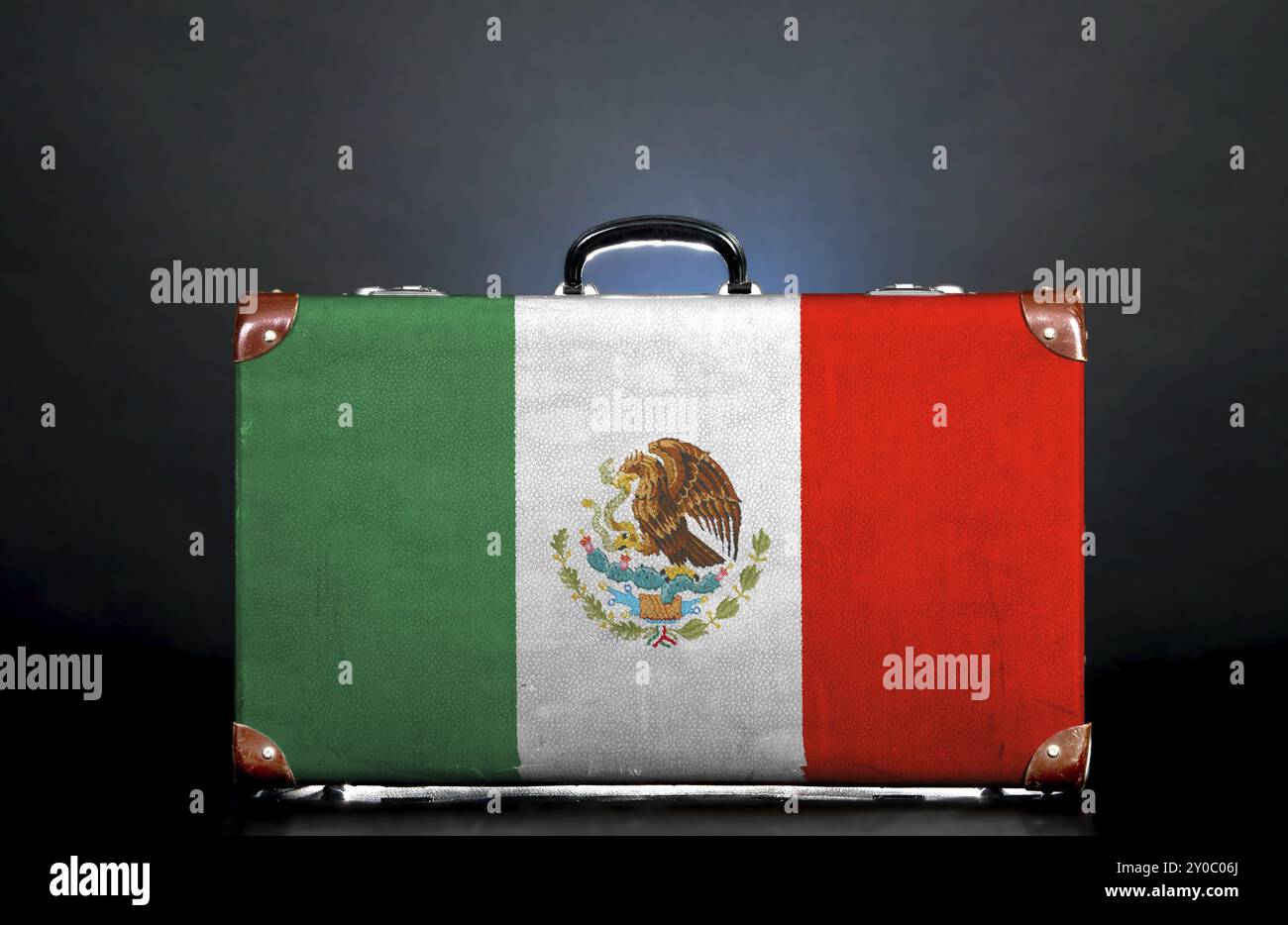 The Mexican flag on a suitcase for travel Stock Photo - Alamy