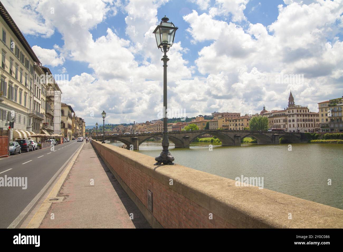 The embankment of river Arno. Italy, Florence Stock Photo - Alamy