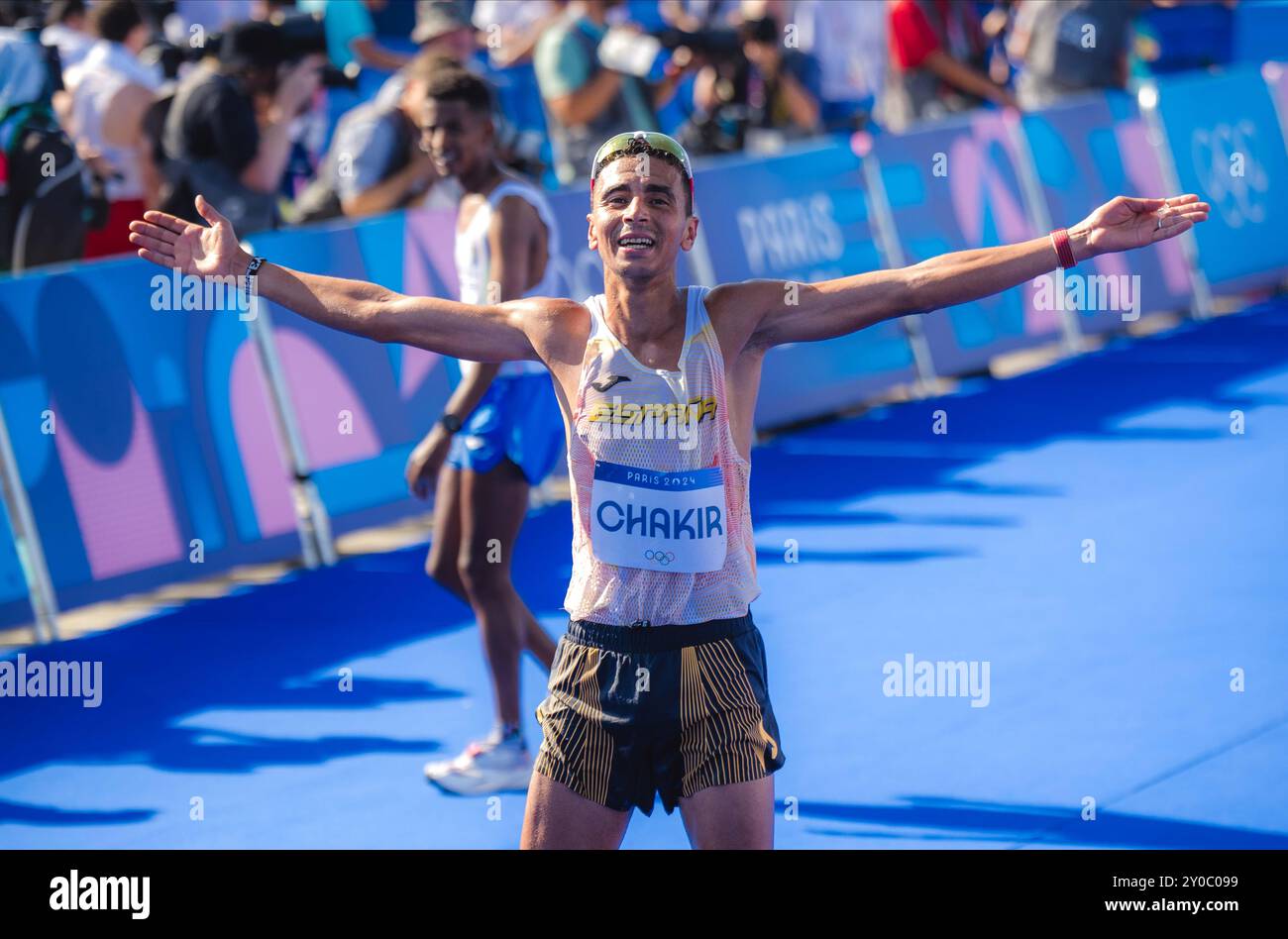 Ibrahim Chakir participating in the Marathon s at the Paris 2024 ...