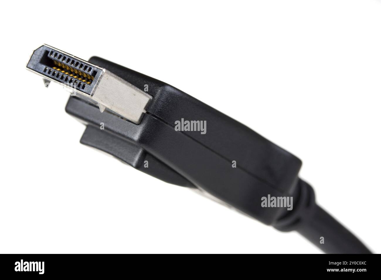 Detail of a computer plug isolated on white background Stock Photo - Alamy