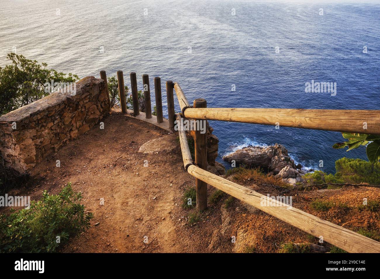 Viewpoint on cliff facing mediterranean hi-res stock photography and ...