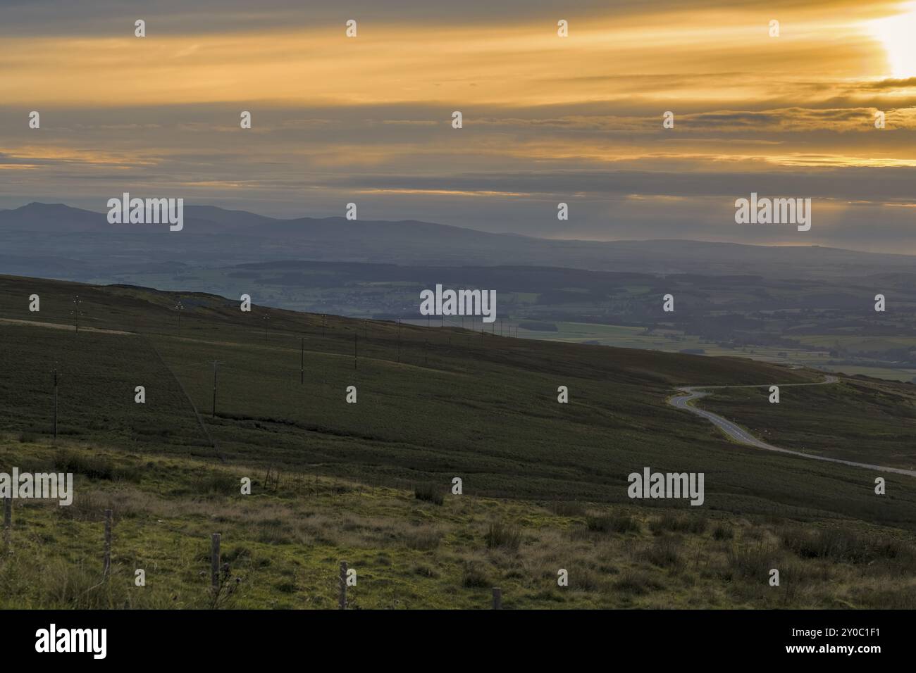 View over Greenfell Raise from Hartside Top on the A686 between Alston ...