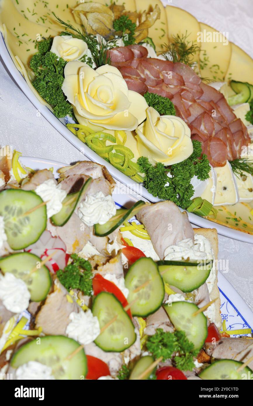 Various cold plates.various cold plates.canapes Stock Photo - Alamy