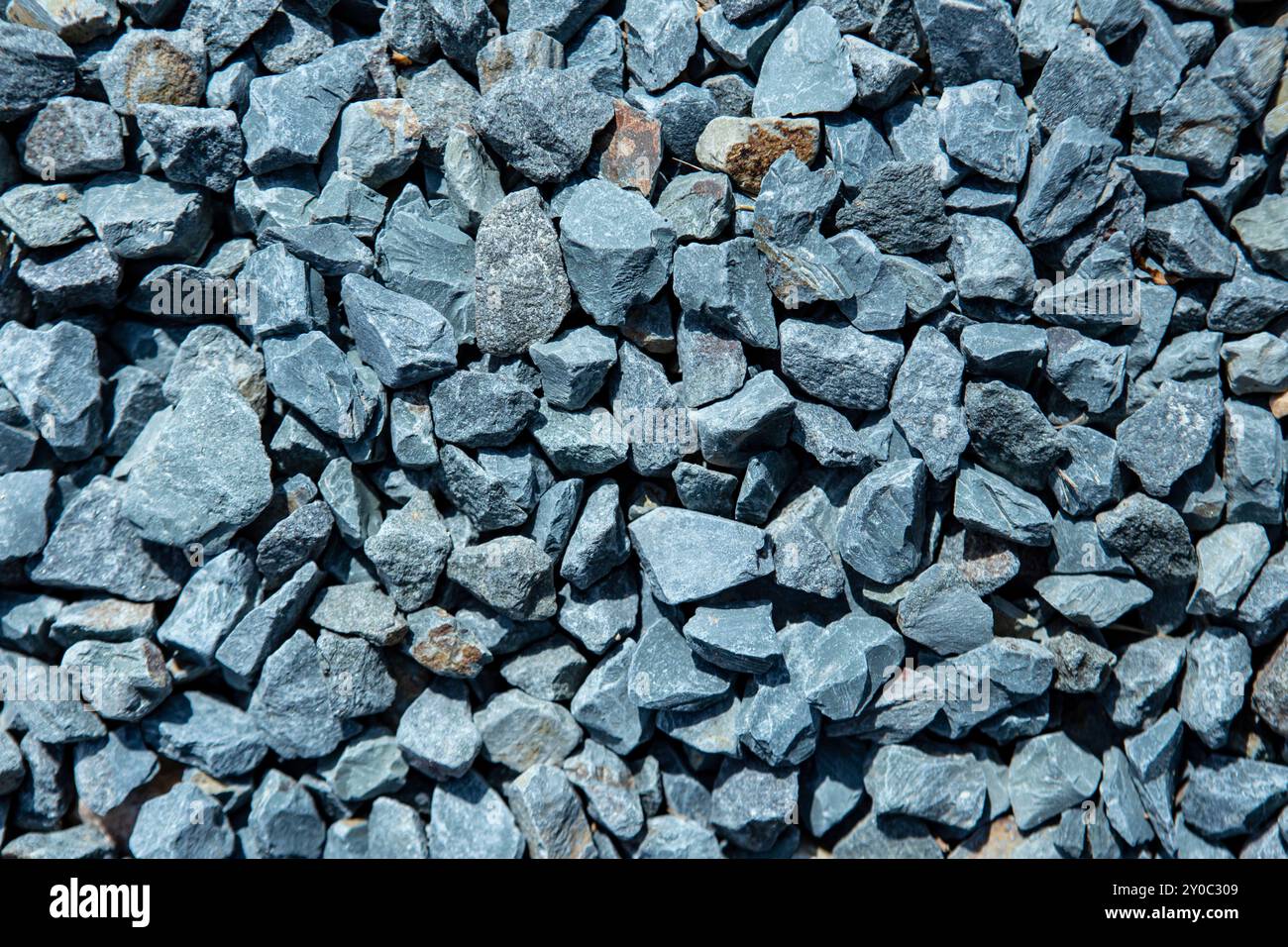 Granite chippings layer texture for road asphalting preparation Stock ...