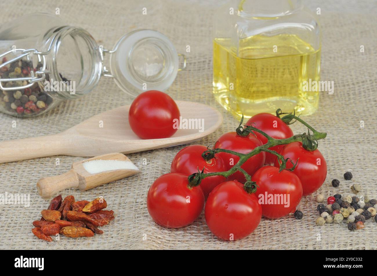 Cherry tomato with different spices Stock Photo - Alamy