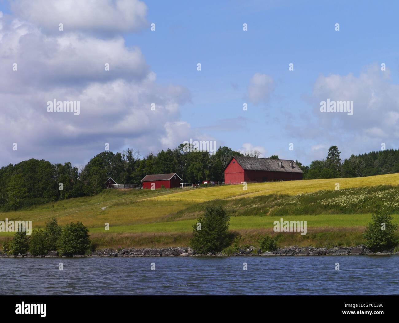Farm at Goeta Aelv Stock Photo - Alamy