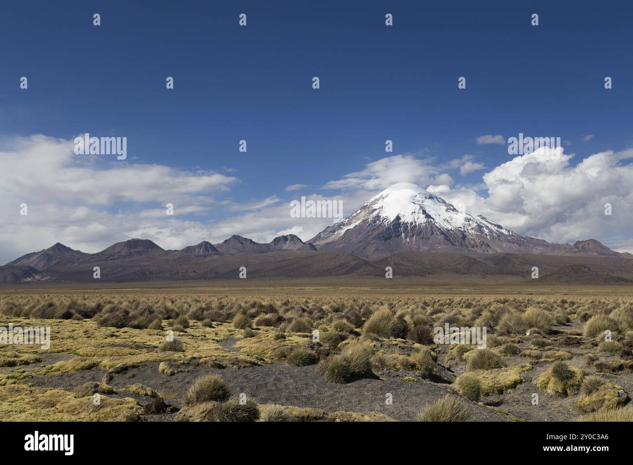 Photograph of the highest mountain in Bolivia Mount Sajama Stock Photo ...