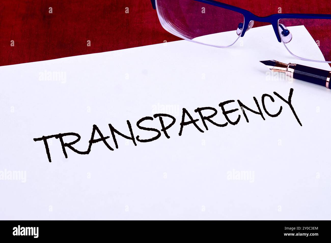 TRANSPARENCY word alphabet letters on a blank sheet there is an ...