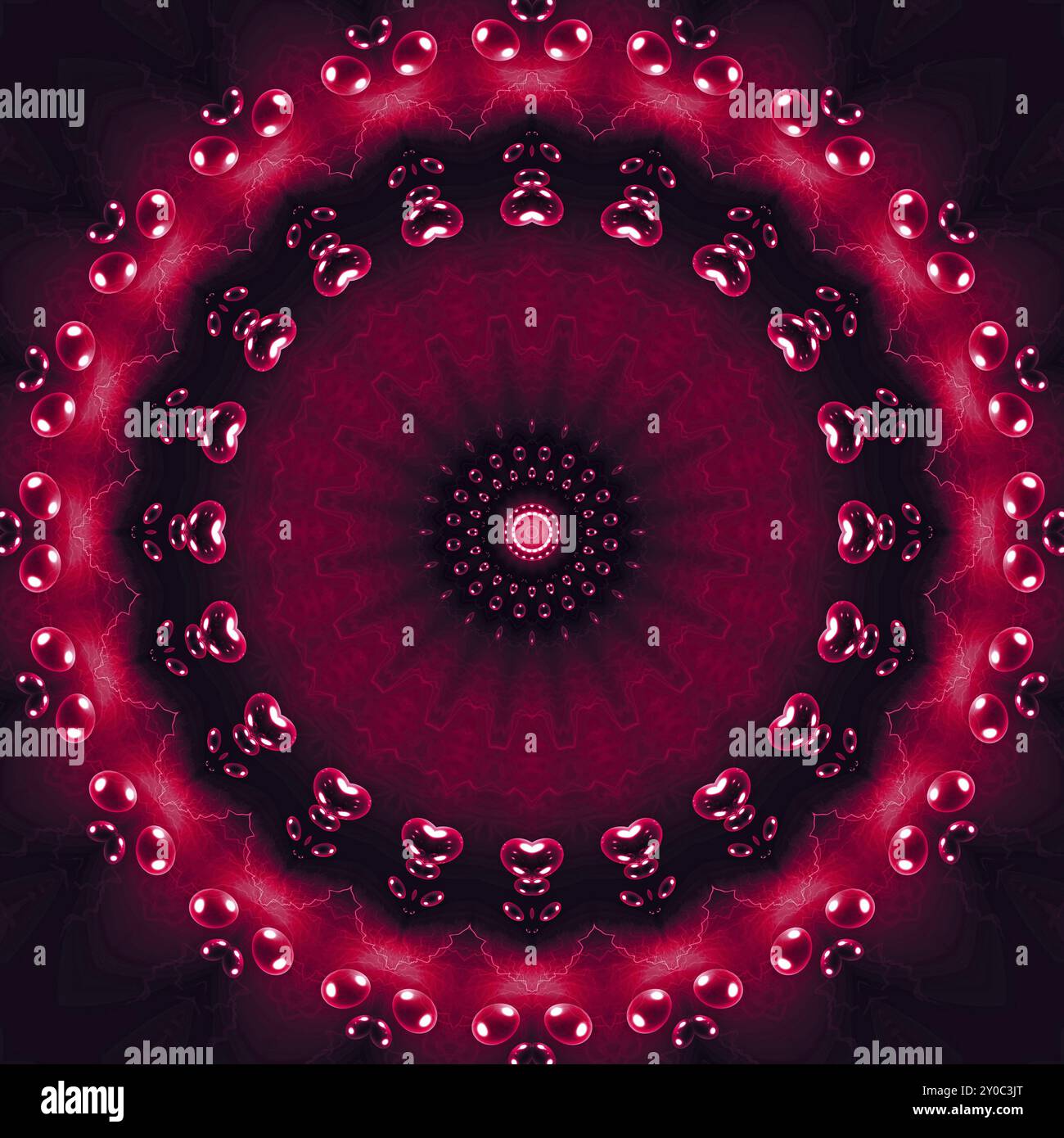 Abstract magic radial pattern with transparent bubbles Stock Photo - Alamy