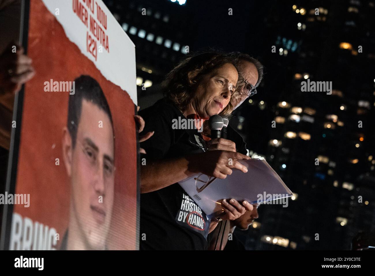 New York, USA, 1 September, 2024: Orna Neutra speaks with Ronan Neutra ...