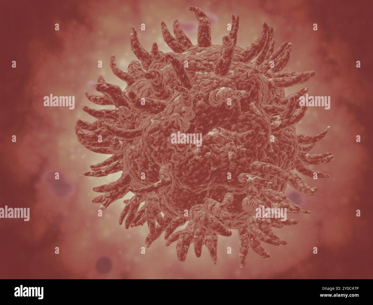 Microscopic view of yellow fever virus. Yellow fever is an acute viral ...