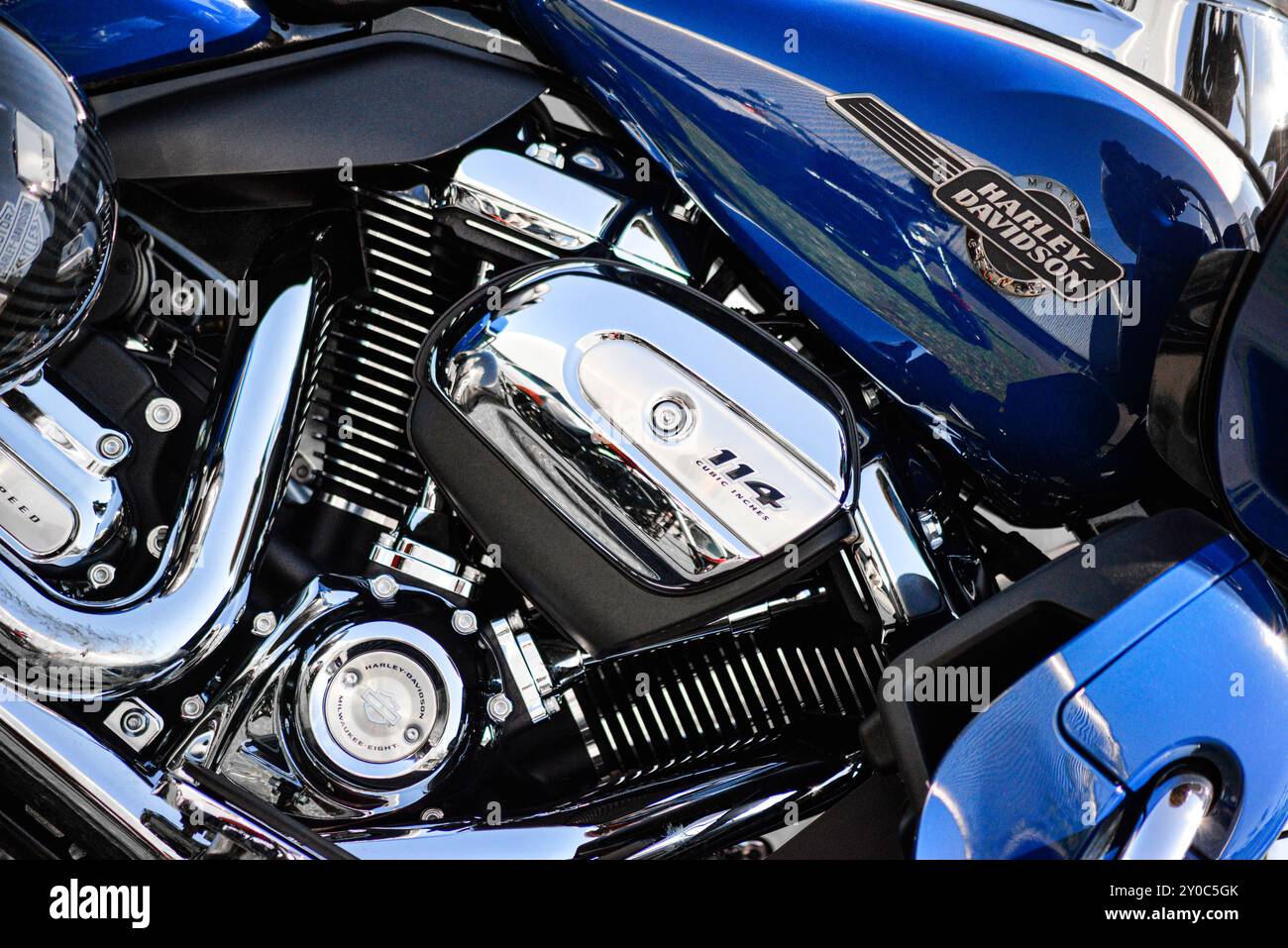 Harley Davidson motorcycle at the LeMay Car Show Stock Photo - Alamy