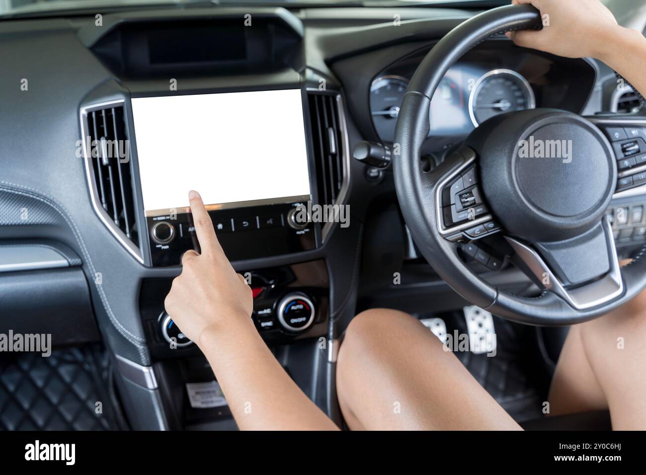 Monitor in car isolated blank screen for navigation maps and GPS ...