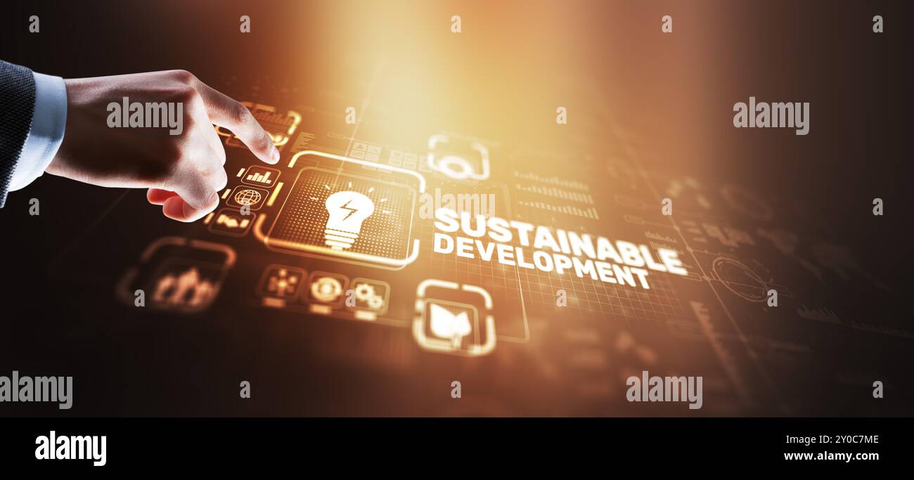 Sustainable Balanced Development. Balance between nature and science ...