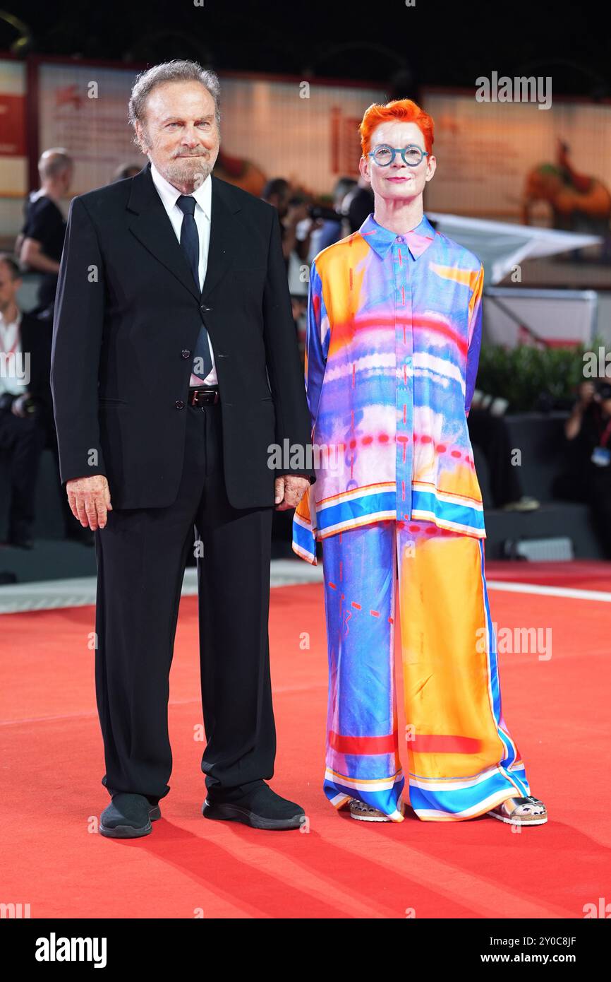 Venezia, Italia. 1st Sep, 2024. Sandy Powell Franco Nero and during the ...