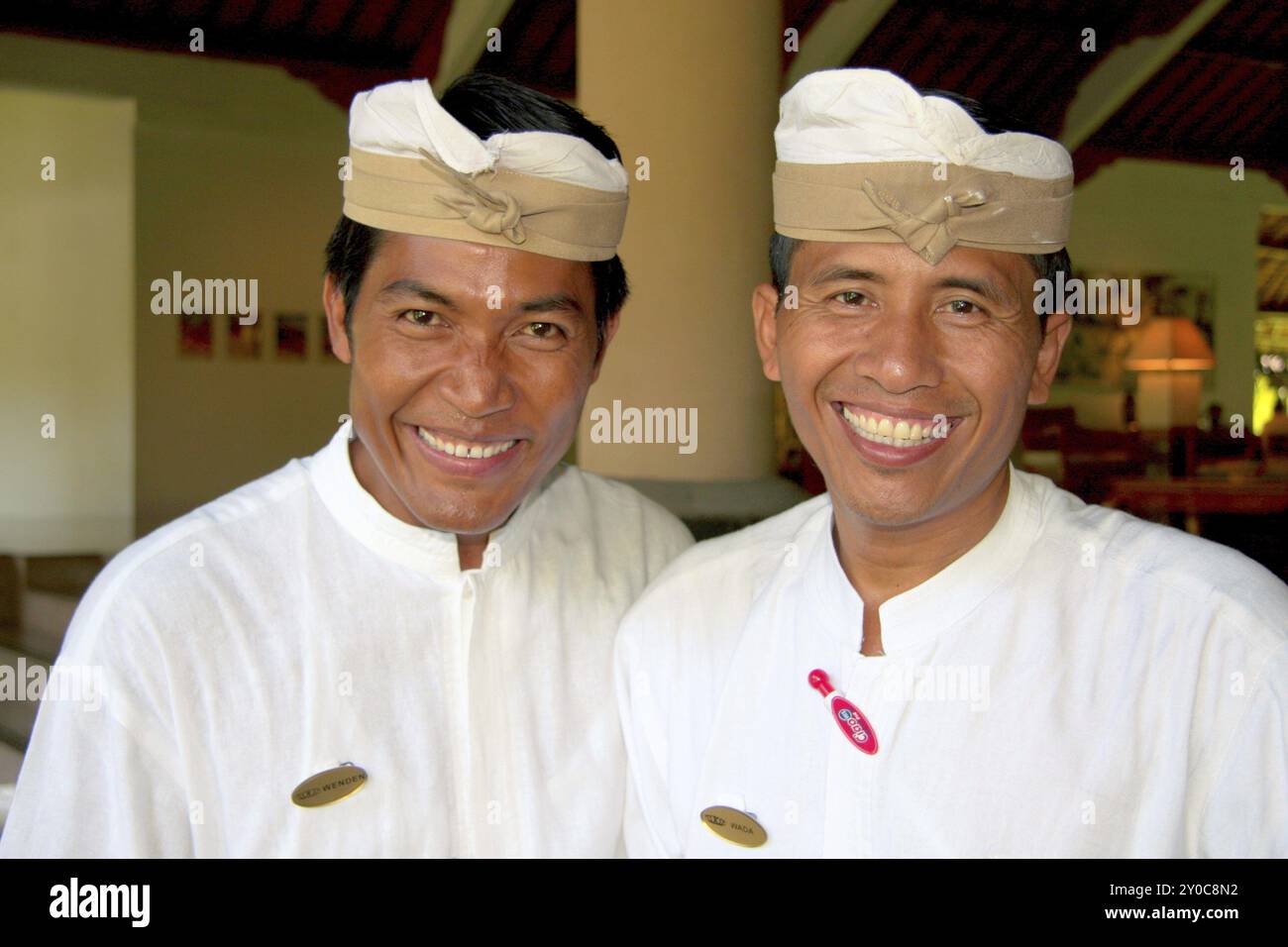 Hotel staff at Padma Bali Stock Photo - Alamy