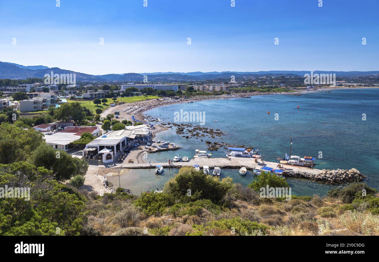 View of the bay of Kolymbia, Rhodes Stock Photo - Alamy