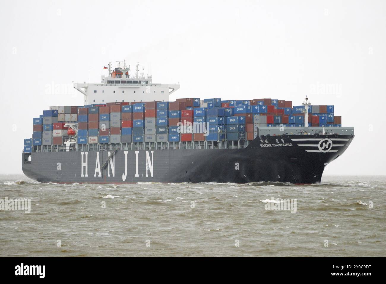 Container vessel Hanjin Chongqing, received off Cuxhaven on 02.04.2008 IMO number : 9347449 Name ...