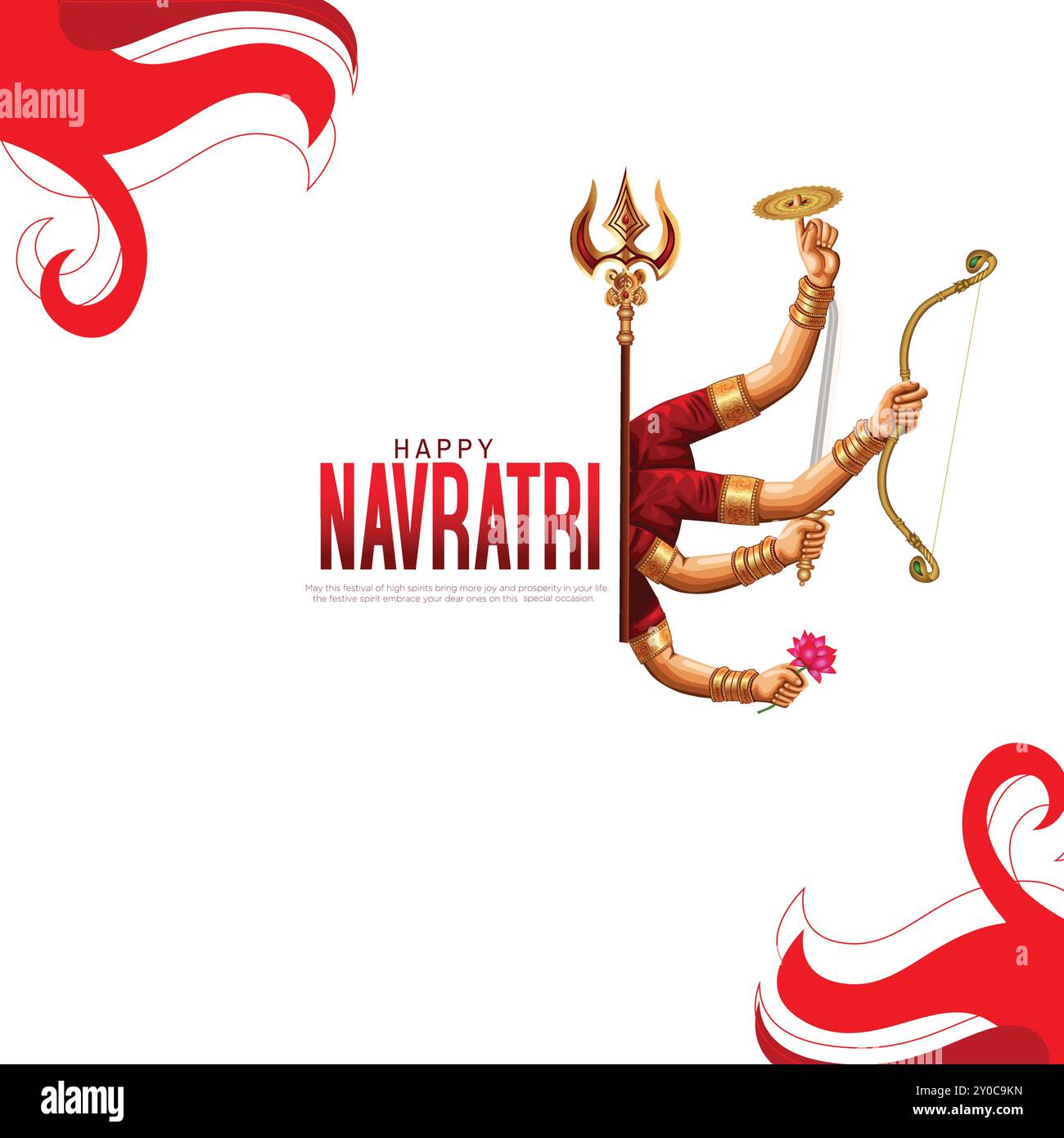 indian Hindu God durga hand in Happy Durga Puja Subh Navratri ...