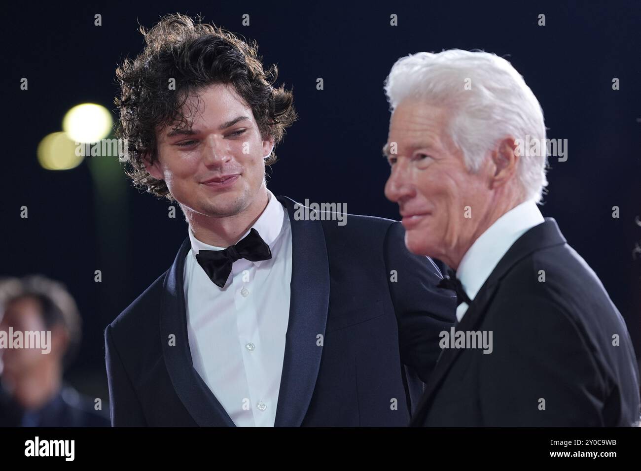 Venezia, Italia. 1st Sep, 2024. Richard Gere and Homer James Jigme Gere ...