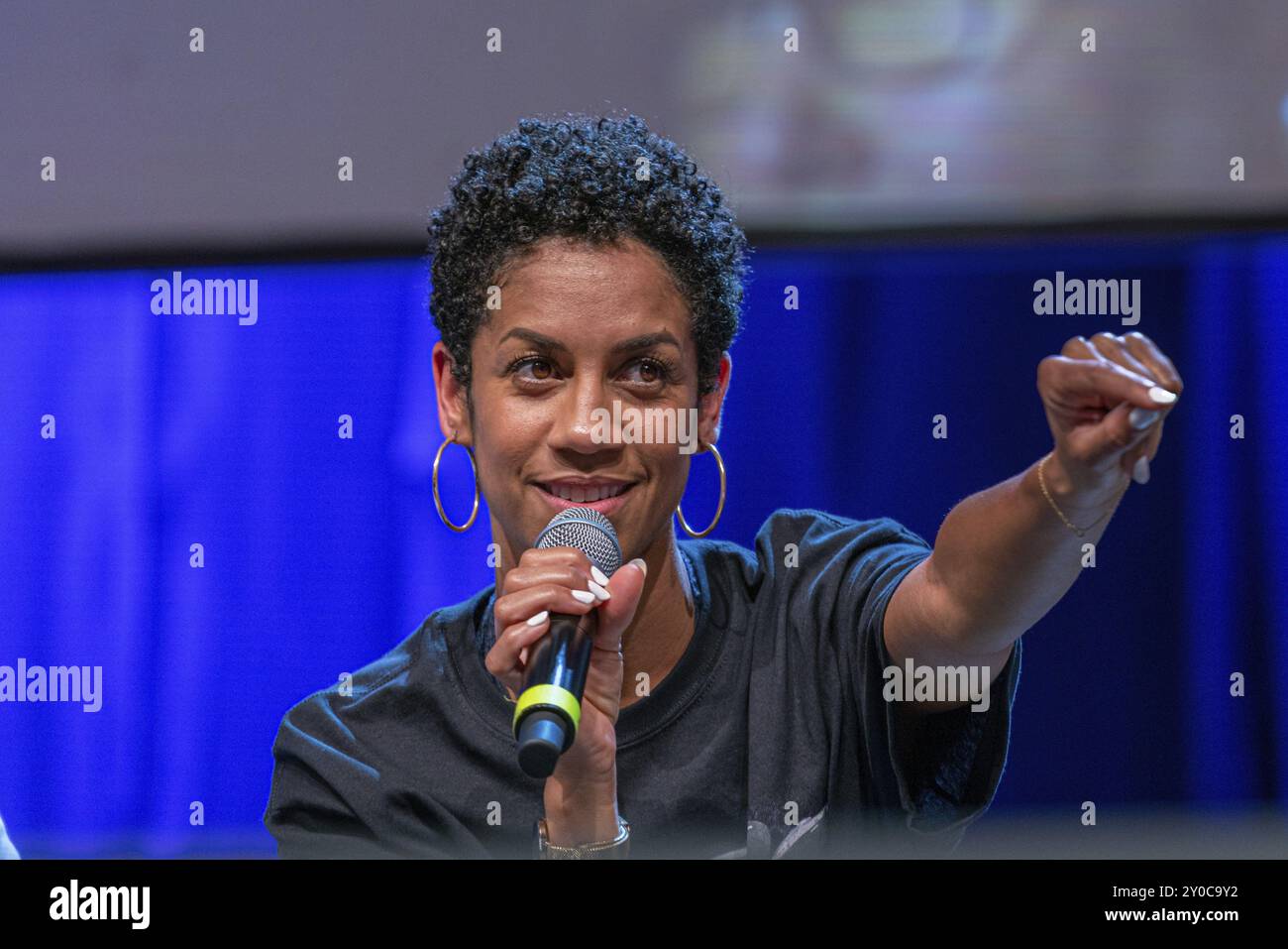 Bonn, Germany, June 8 2019: Dominique Tipper (*1987, British actress ...