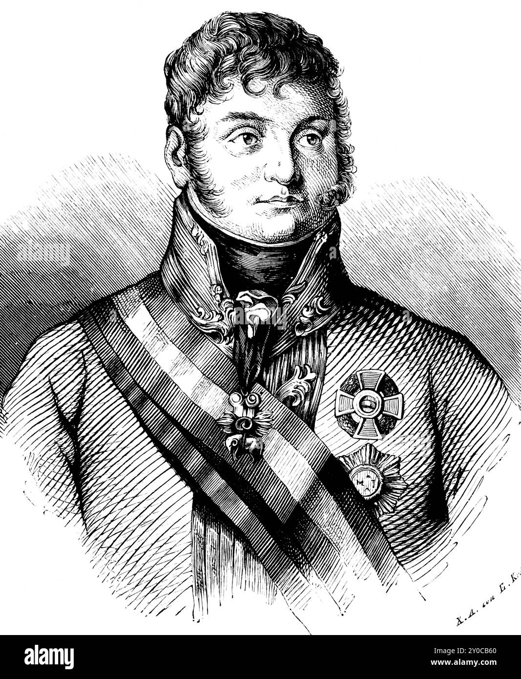 Portrait of Prince Karl zu Schwarzenberg, Austrian field marshal in ...