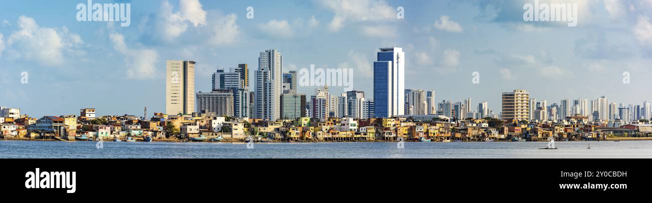 Panoramic image of the city of Recife in Pernambuco with the river and ...